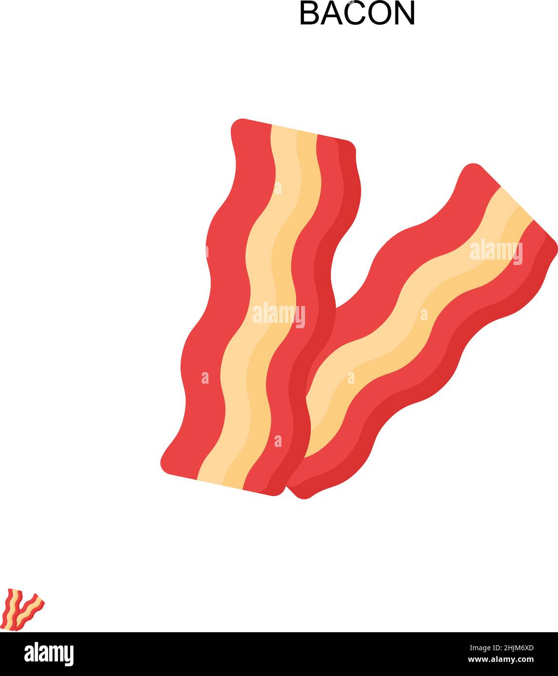 Streaky bacon cooked Stock Vector Images - Alamy