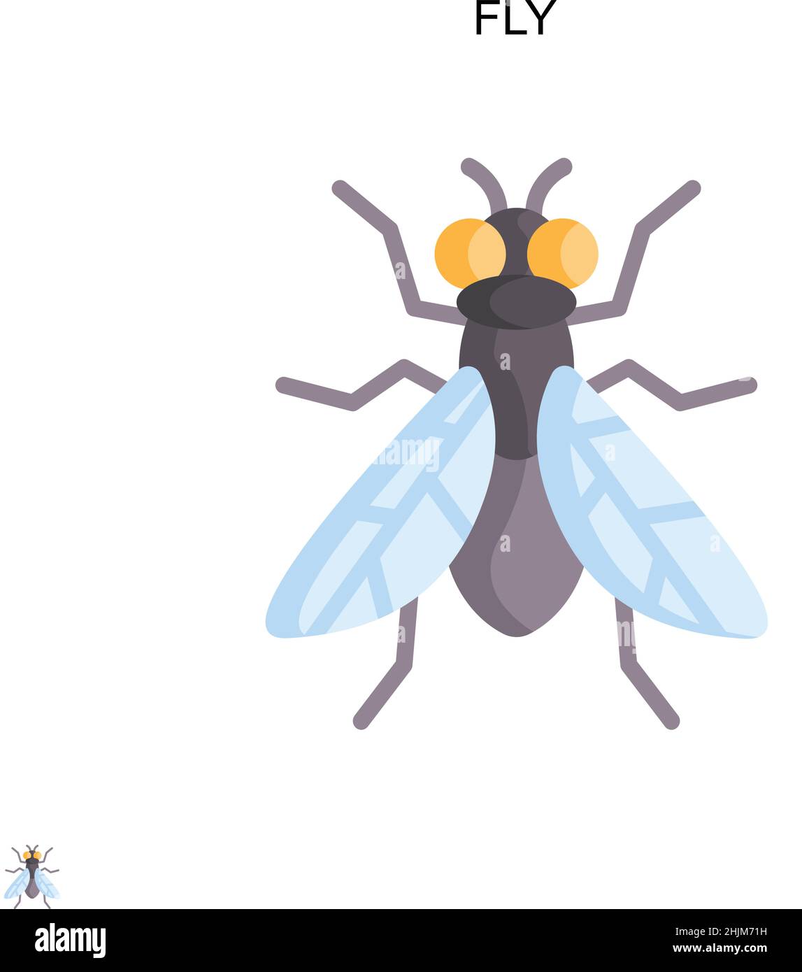 Fly Simple vector icon. Illustration symbol design template for web ...