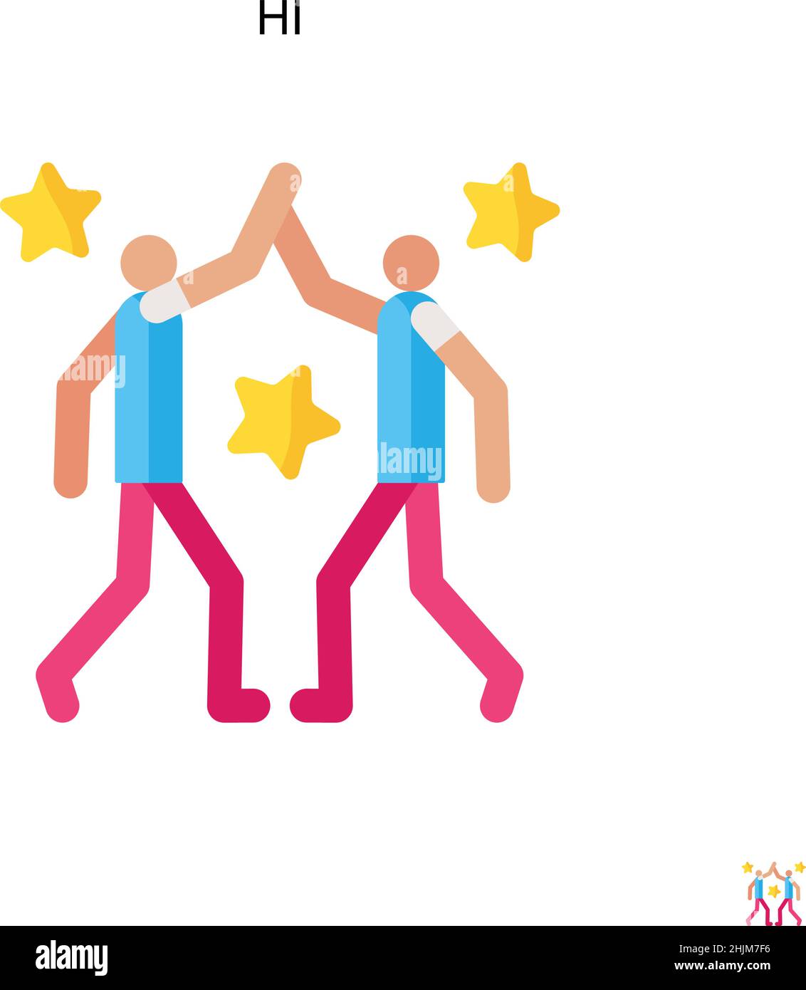 Hi character Stock Vector Images - Alamy