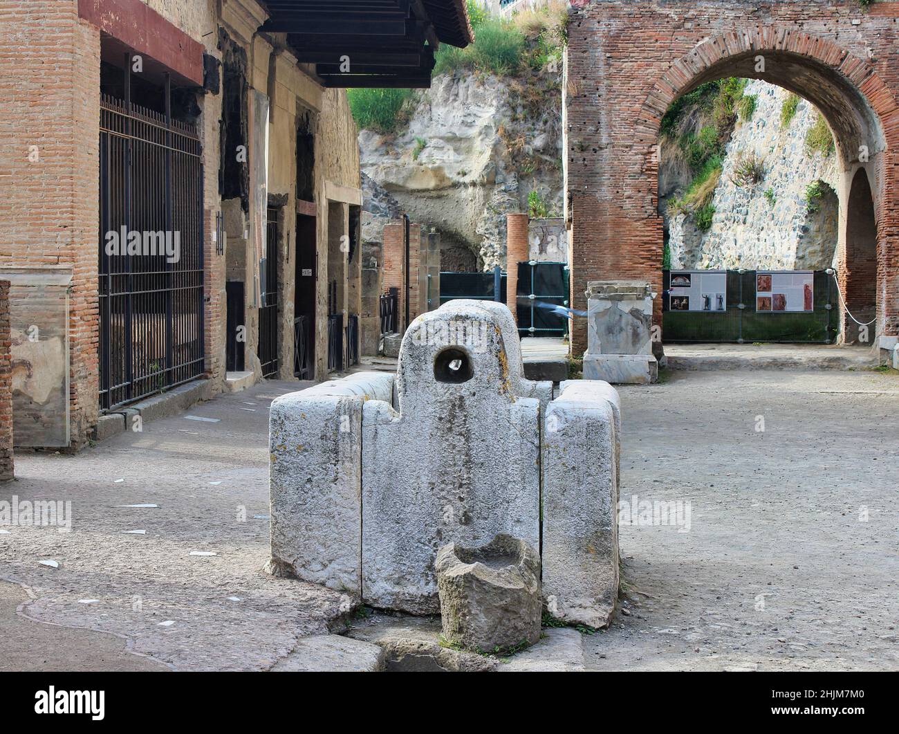 The magnificent Ruins of Herculaneum, destroyed by the eruption of the ...