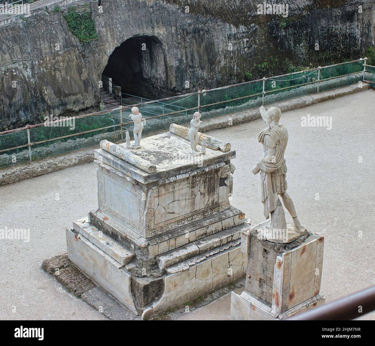 The magnificent Ruins of Herculaneum, destroyed by the eruption of the ...