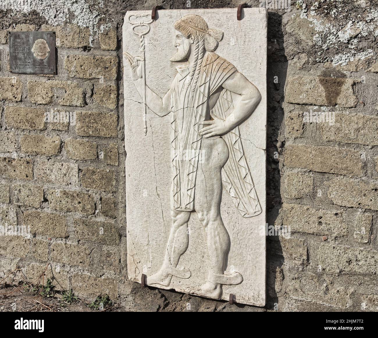 Marble bas-reliefs depicting the ancient Roman divinities, found in the ...