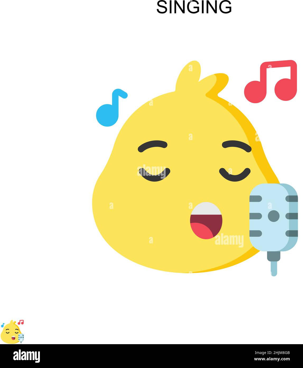 Happy singer Stock Vector Images - Alamy
