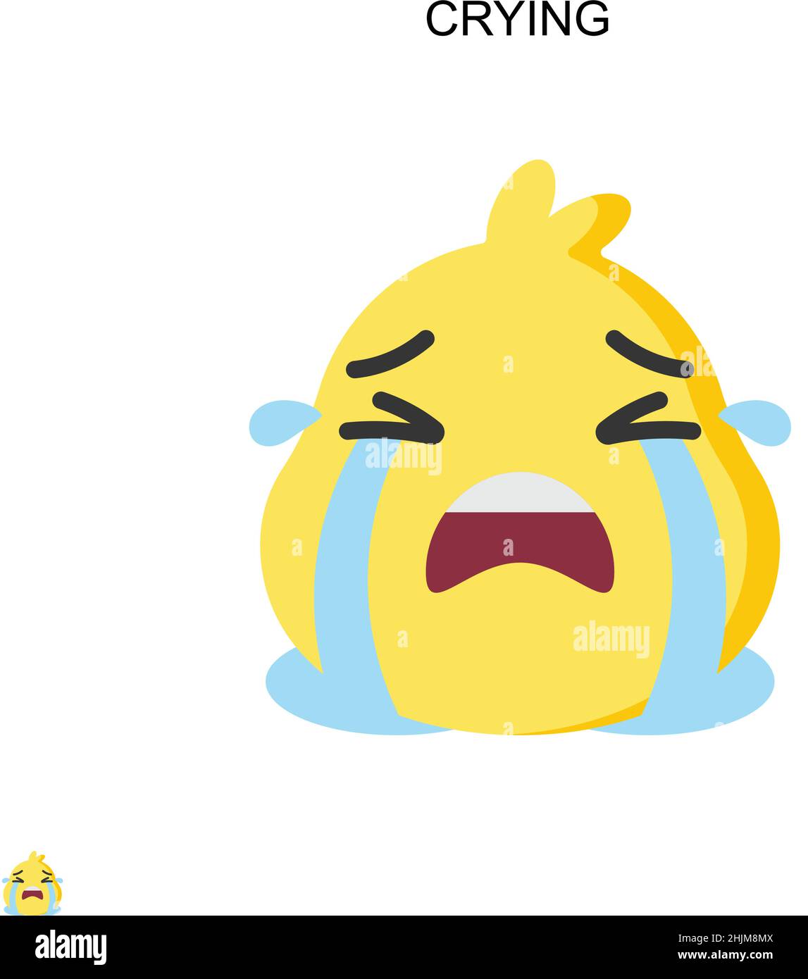 Crying Simple vector icon. Illustration symbol design template for web ...