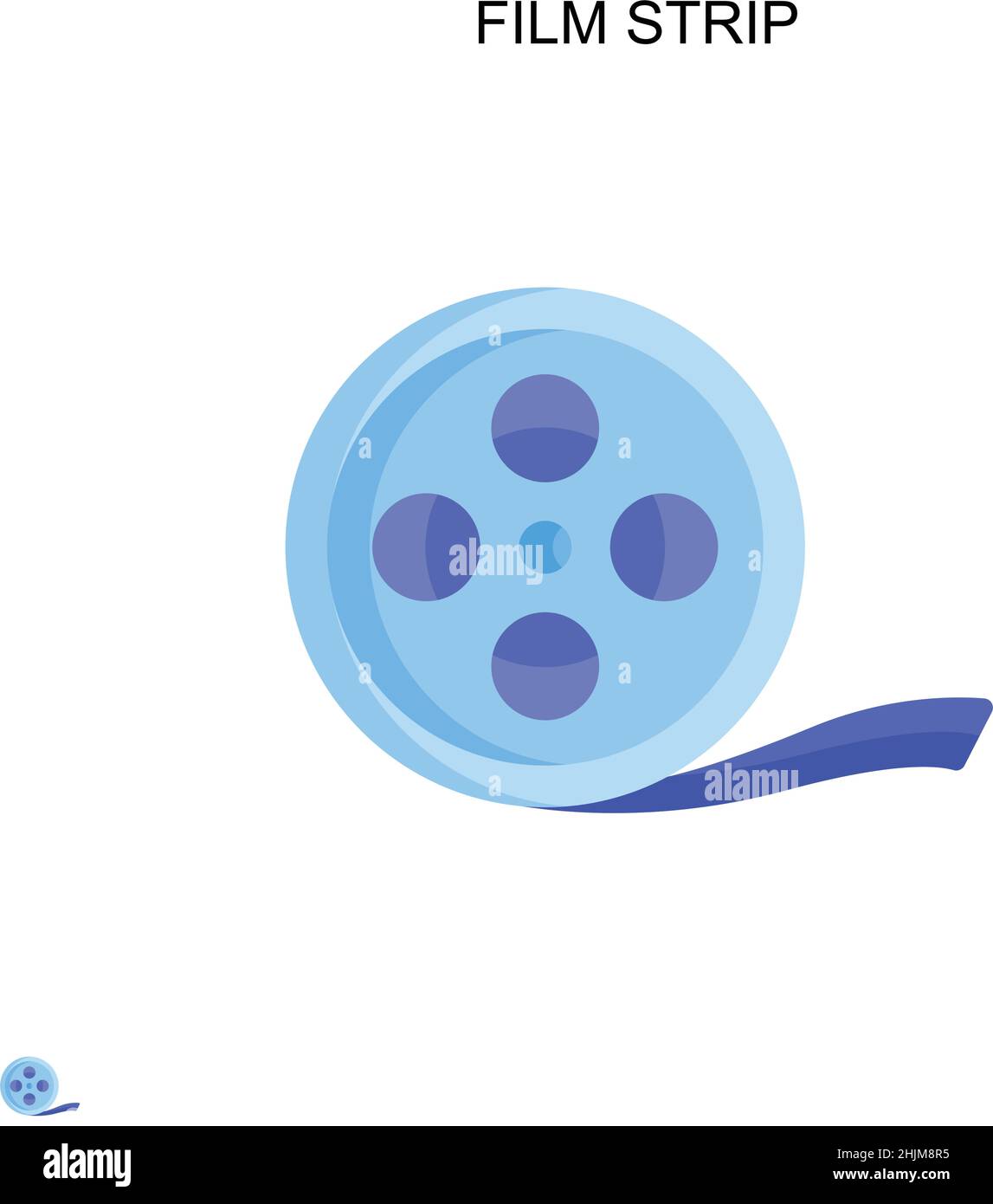 Film strip Simple vector icon. Illustration symbol design template for ...