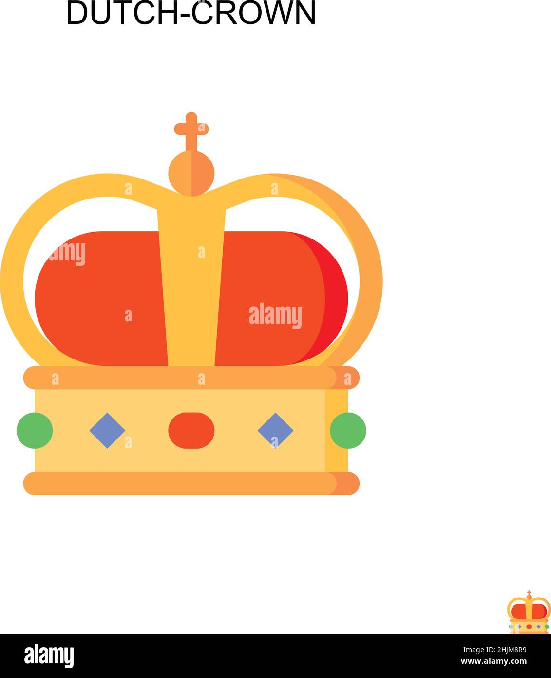 Dutch-crown Simple vector icon. Illustration symbol design template for ...