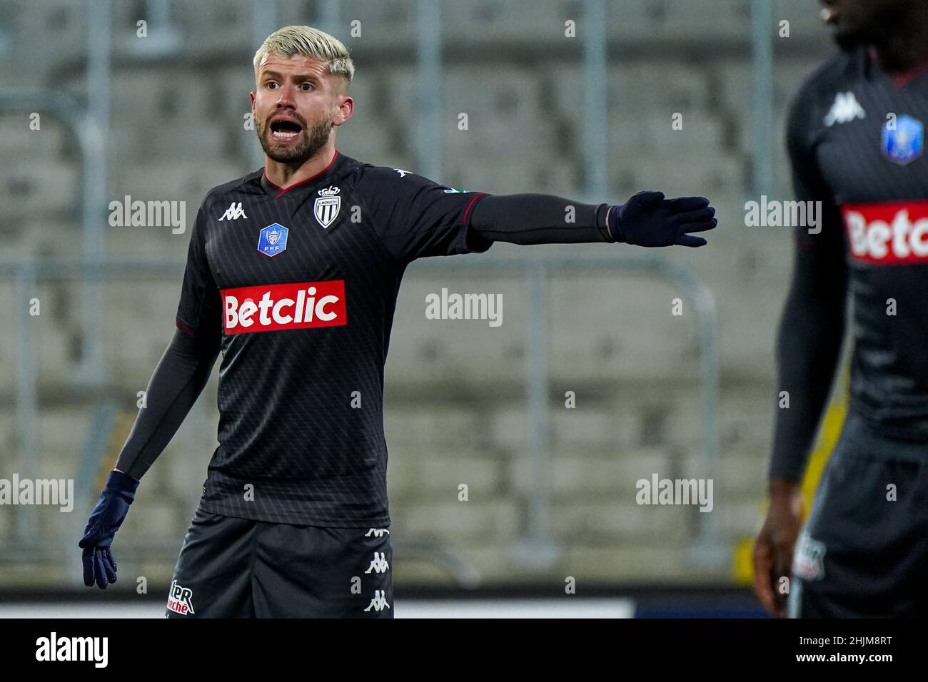 LENS, FRANCE - JANUARY 30: Caio Henrique of AS Monaco during the Coupe ...
