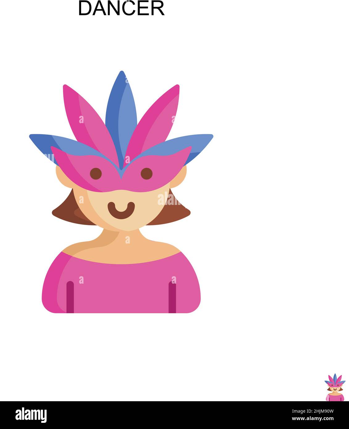 Dancer Simple Vector Icon Illustration Symbol Design Template For Web Mobile Ui Element Stock