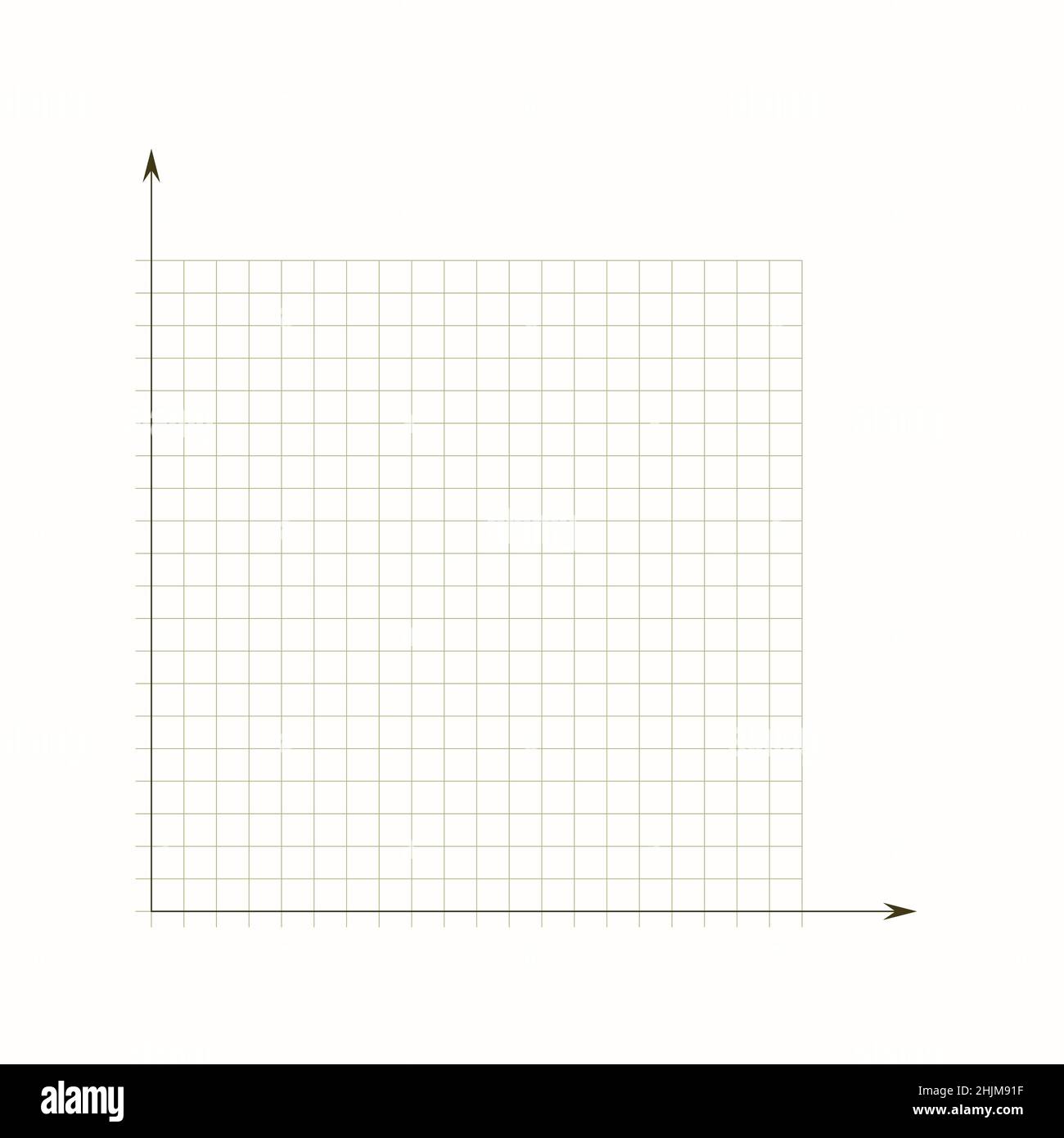 Grid paper. Mathematical graph. Cartesian coordinate system with x-axis ...