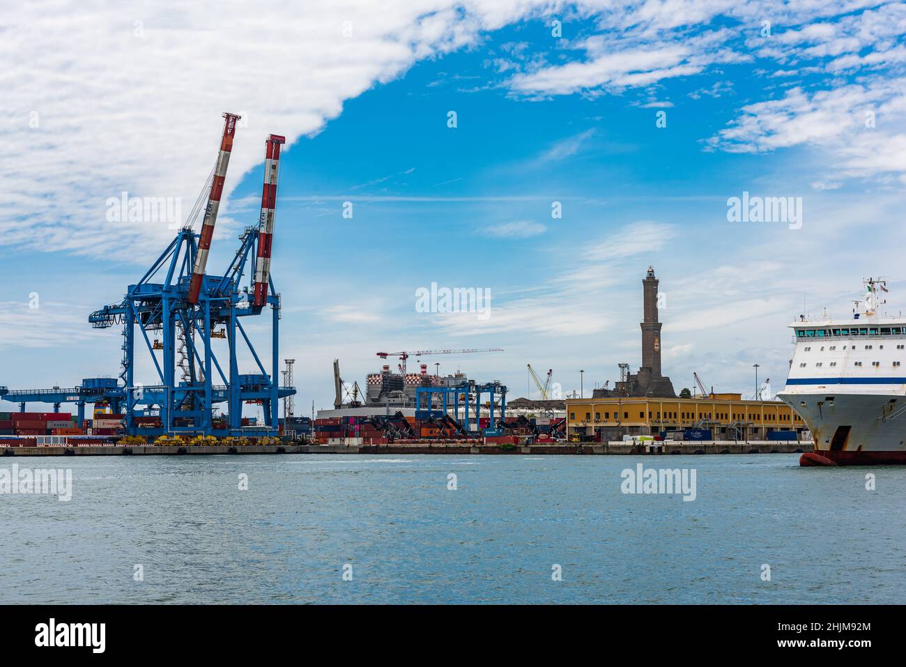 In the port of Genoa, one of the most important port of Mediterranean ...