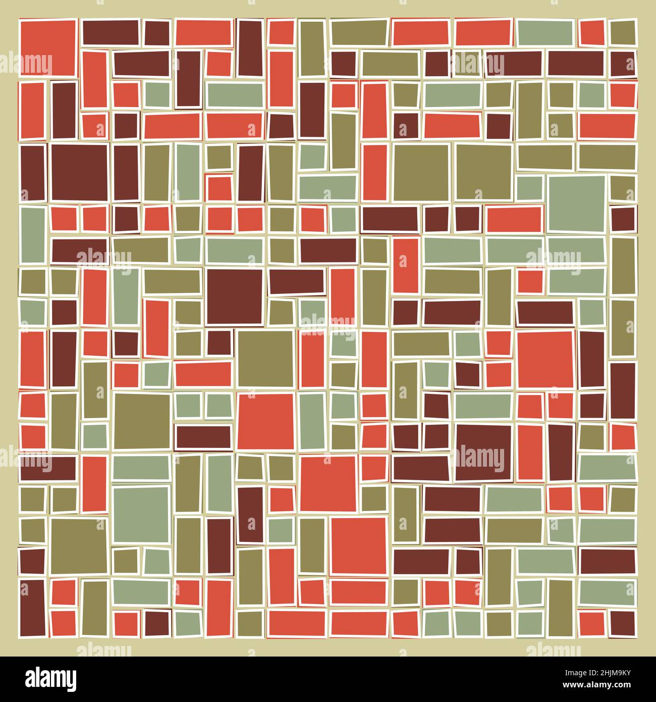 Abstract Offset Quads generative art background art illustration Stock ...