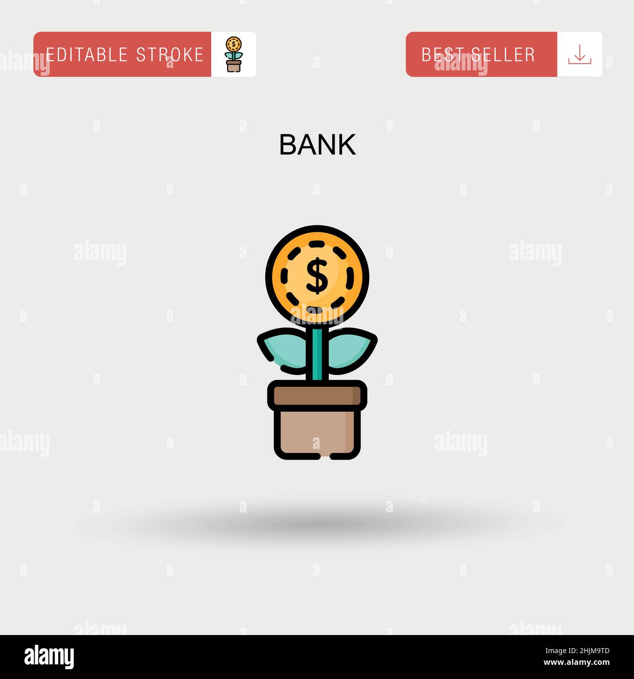 Bank Simple vector icon Stock Vector Image & Art - Alamy