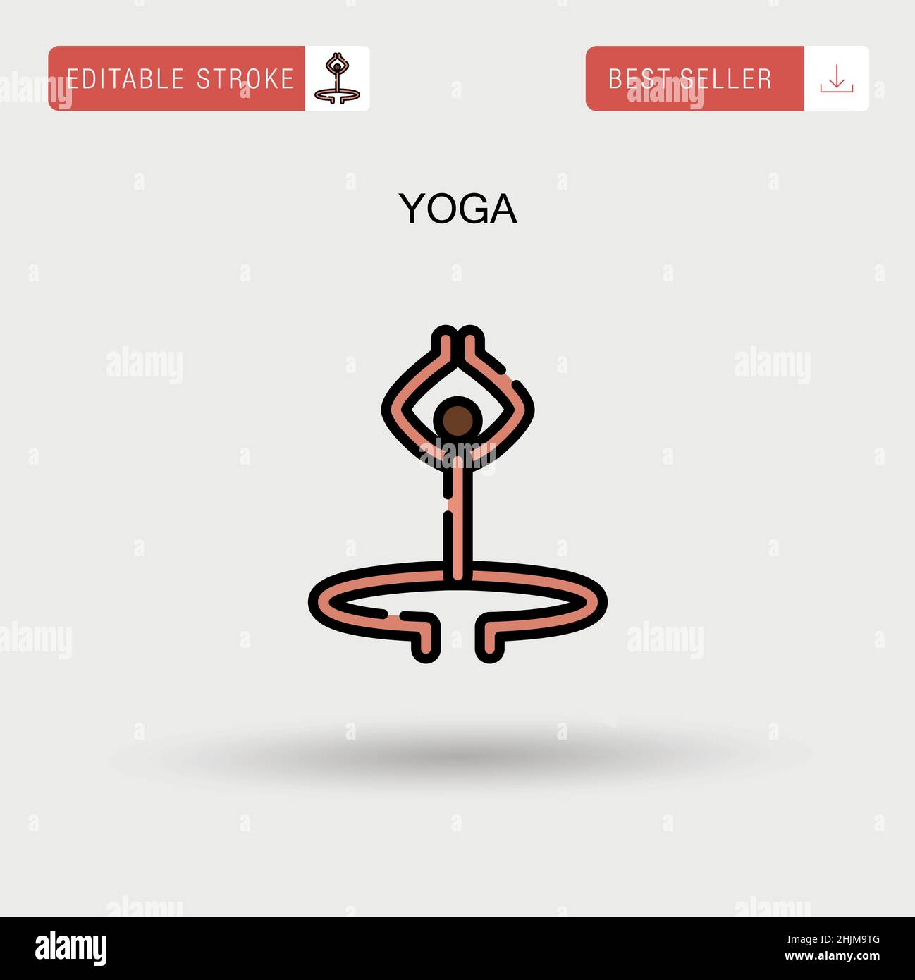 Yoga Simple vector icon Stock Vector Image & Art - Alamy