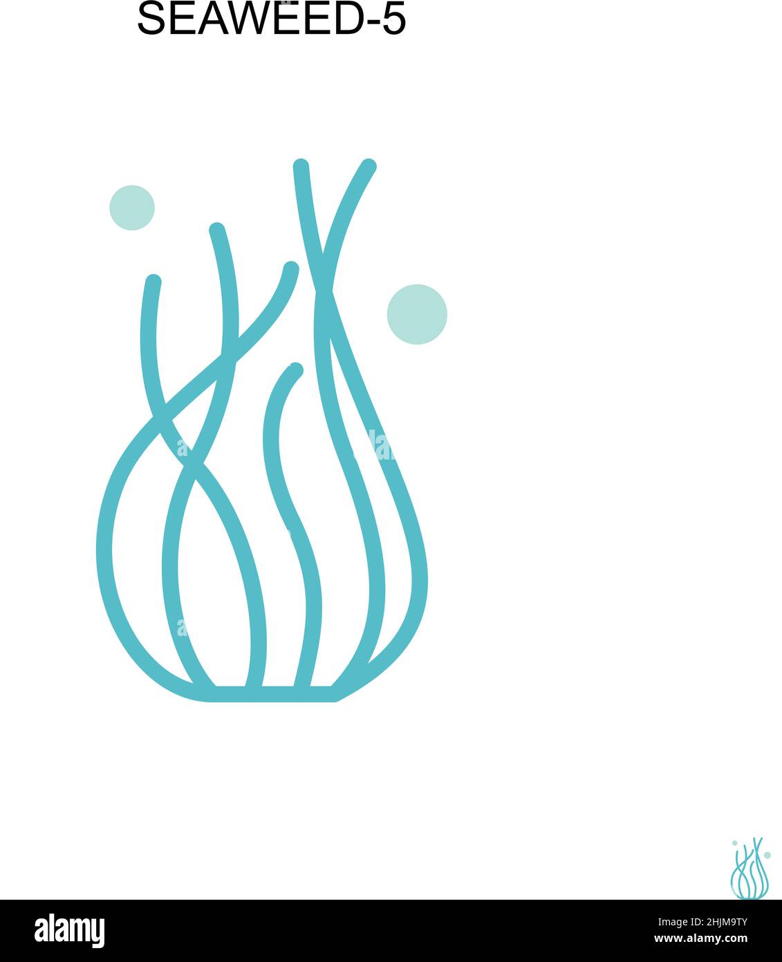 Seaweed-5 Simple vector icon. Illustration symbol design template for ...