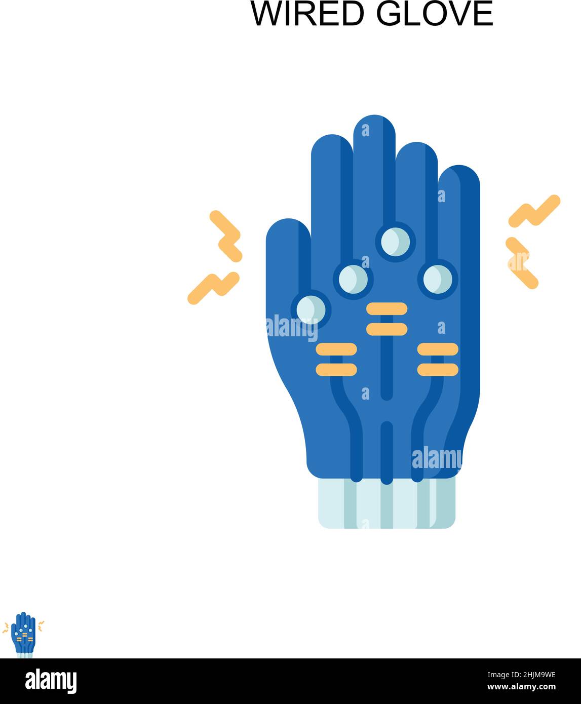 Wired glove Simple vector icon. Illustration symbol design template for web mobile UI element ...