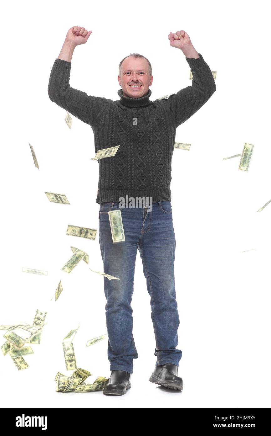 Successful excited rich man Cut Out Stock Images & Pictures - Alamy