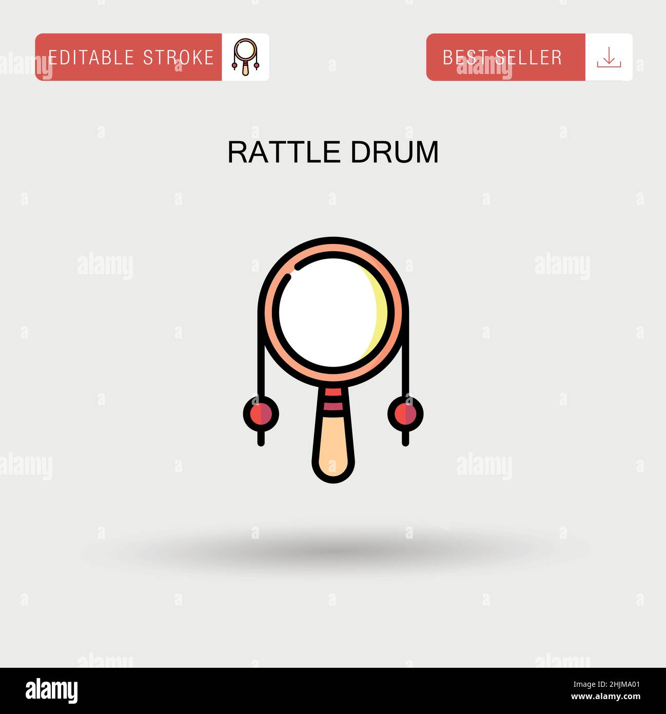 Red baby rattle icon cartoon hi-res stock photography and images - Alamy