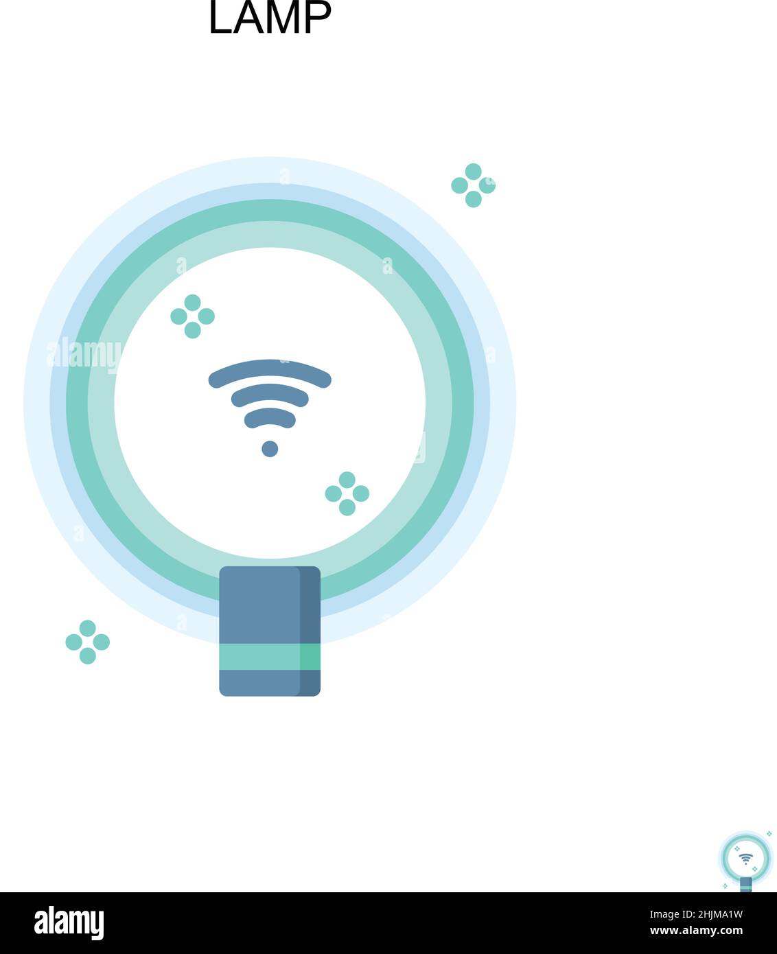 Lamp Simple vector icon. Illustration symbol design template for web ...