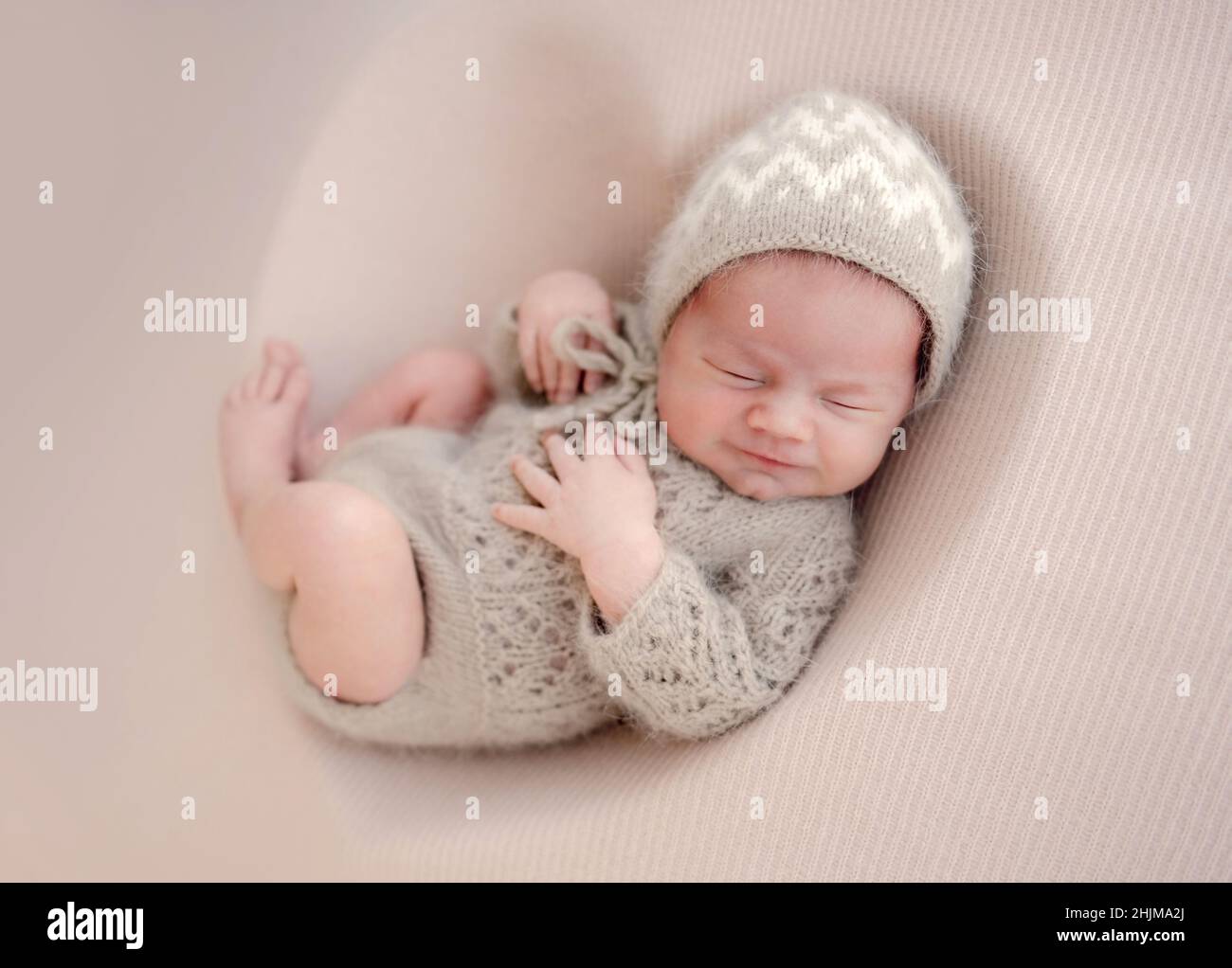 Newborn baby studio portrait Stock Photo - Alamy