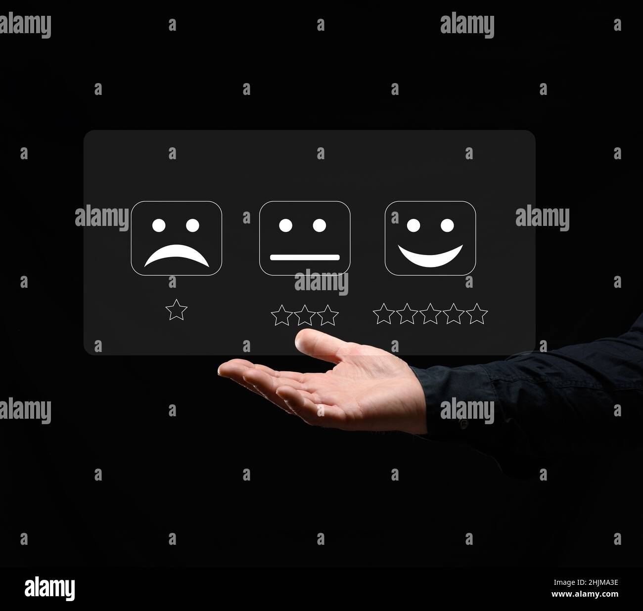 user reviews and business performance evaluation. Rating of products ...