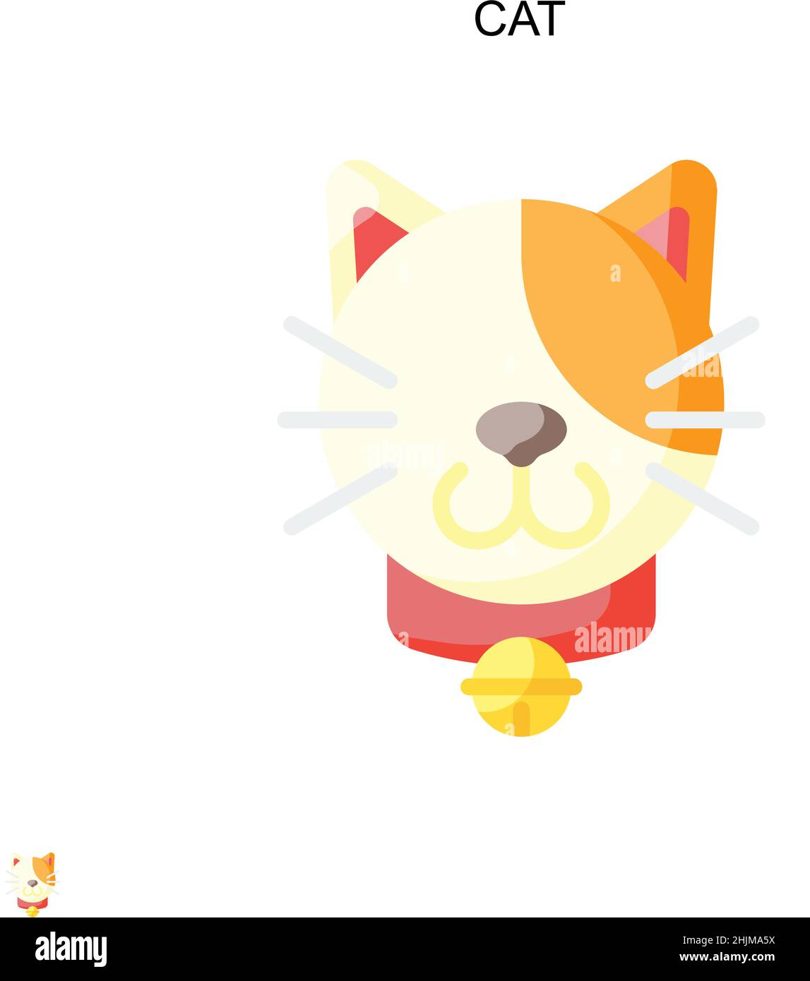 Cat Simple vector icon. Illustration symbol design template for web ...