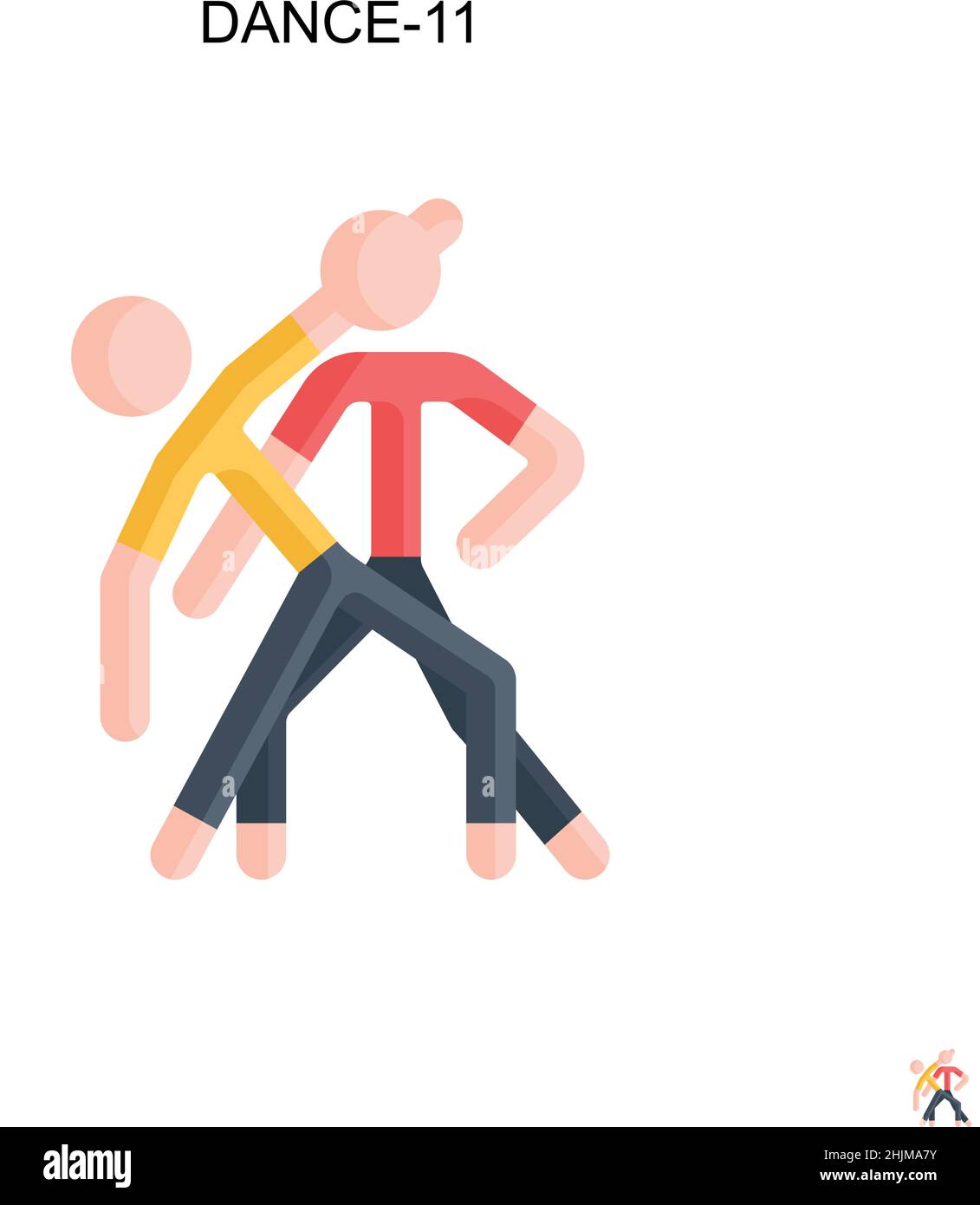 Dance-11 Simple vector icon. Illustration symbol design template for ...