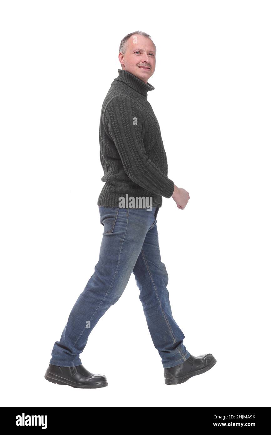 In motion back view man Cut Out Stock Images & Pictures - Alamy
