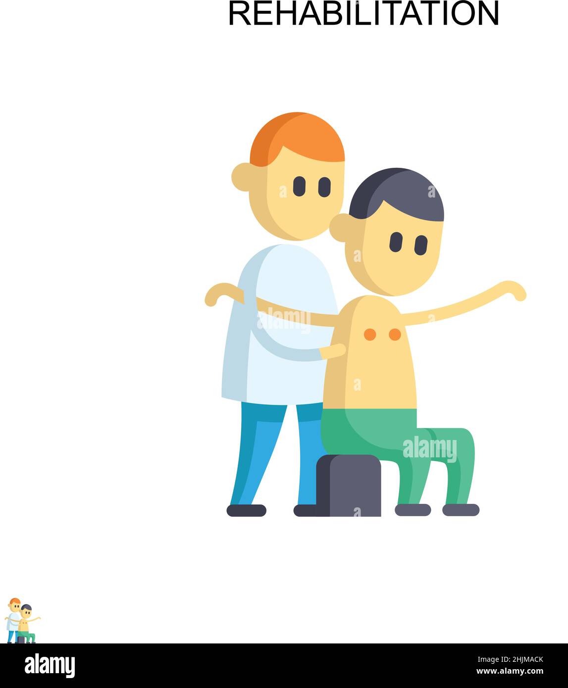 Rehabilitation Simple vector icon. Illustration symbol design template ...