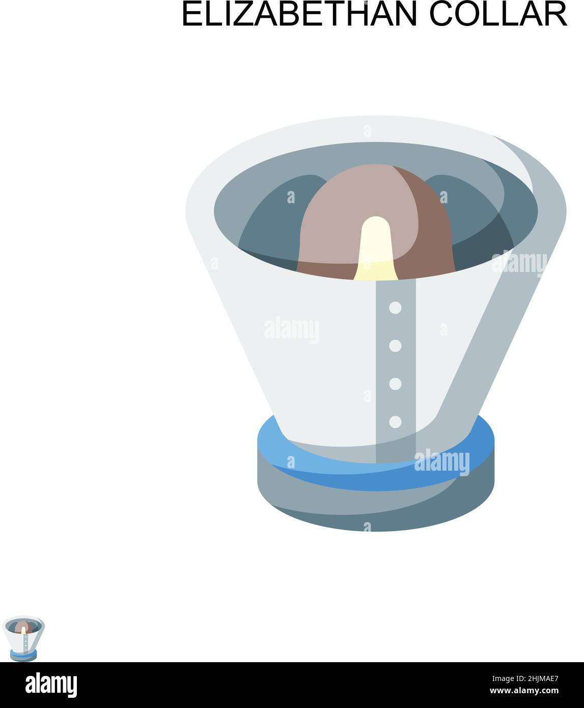 Elizabethan collar Simple vector icon. Illustration symbol design ...