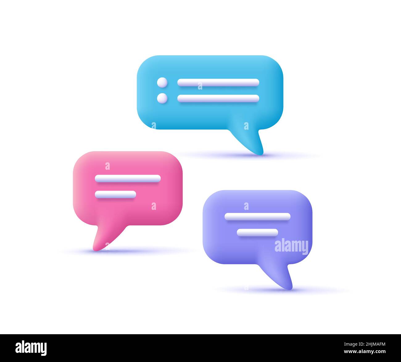 Chat bubbles 3d Stock Vector Images - Alamy