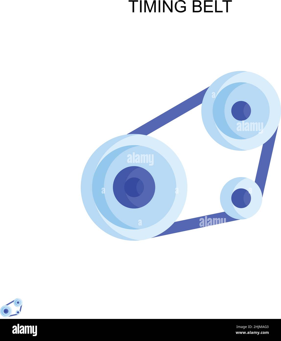 Timing belt Simple vector icon. Illustration symbol design template for ...