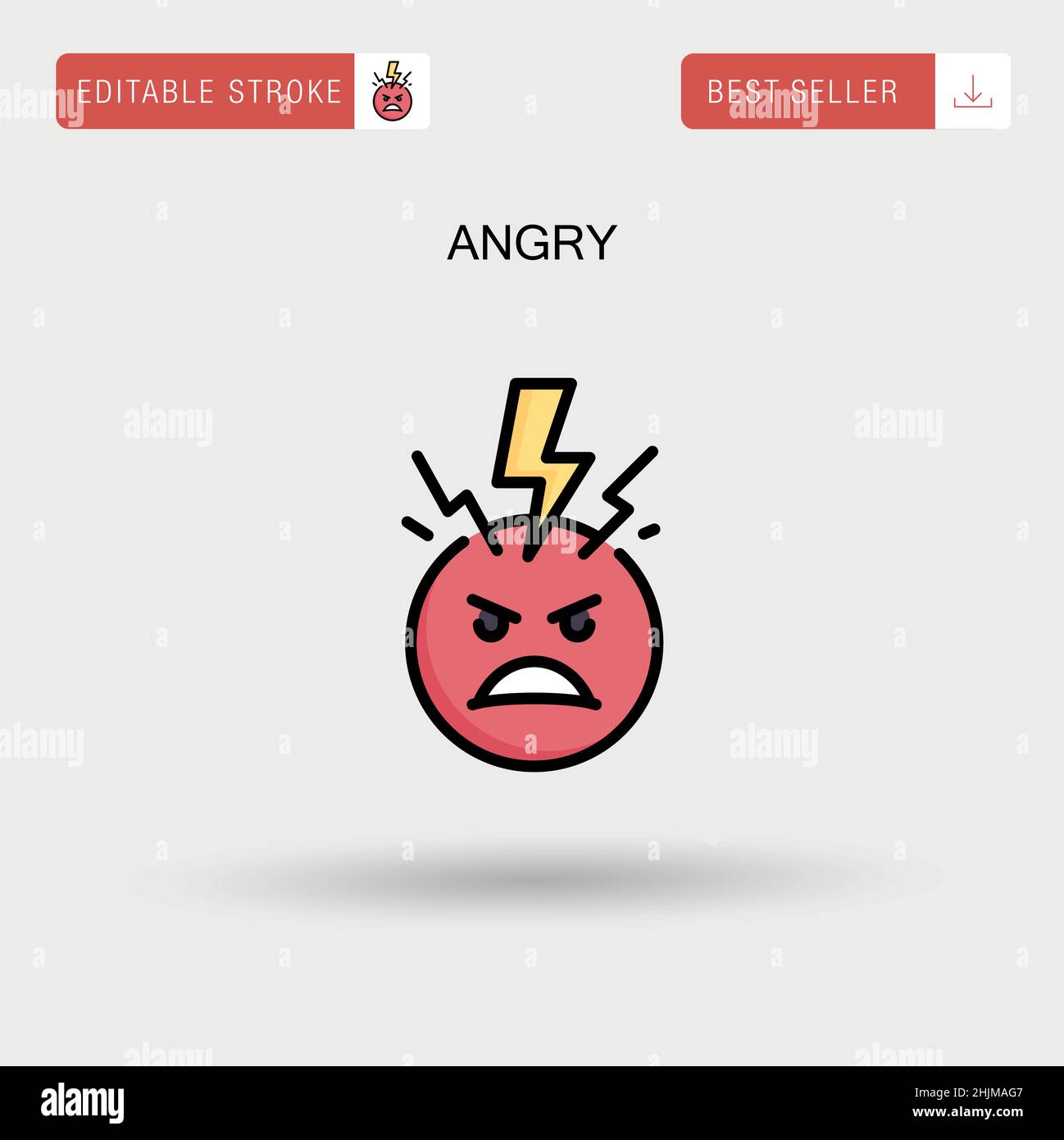 Angry Simple vector icon Stock Vector Image & Art - Alamy