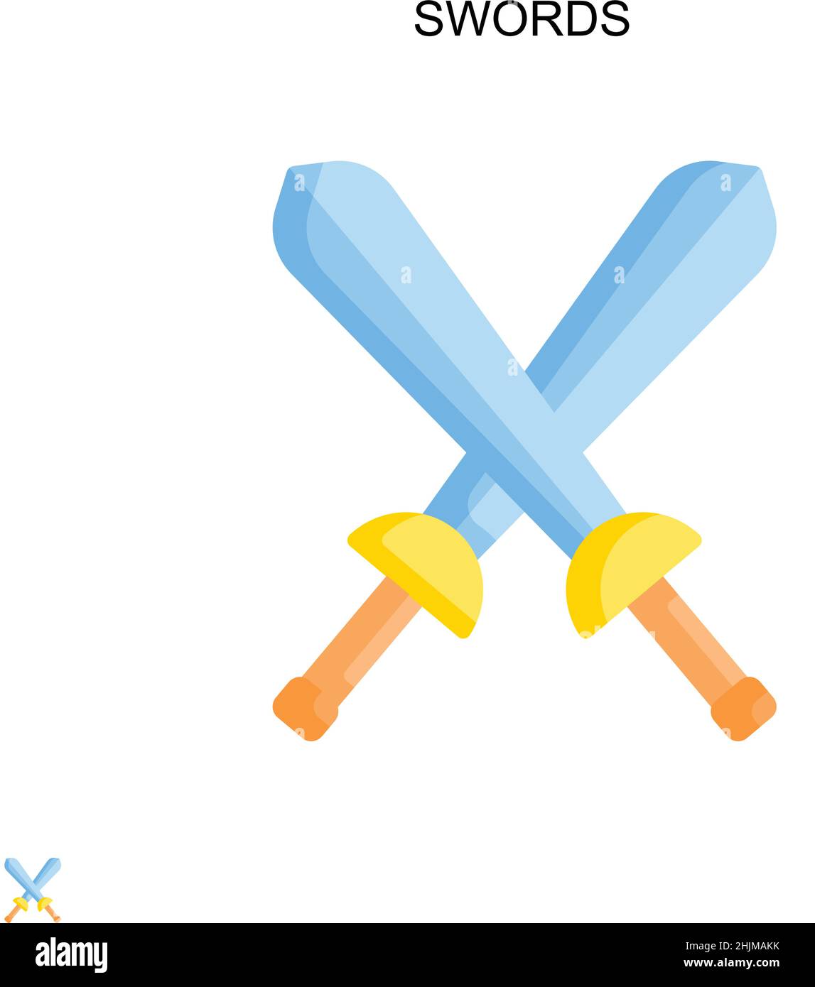 Swords Simple vector icon. Illustration symbol design template for web ...