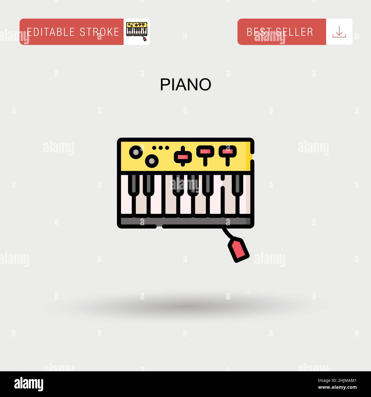 Piano Simple vector icon Stock Vector Image & Art - Alamy