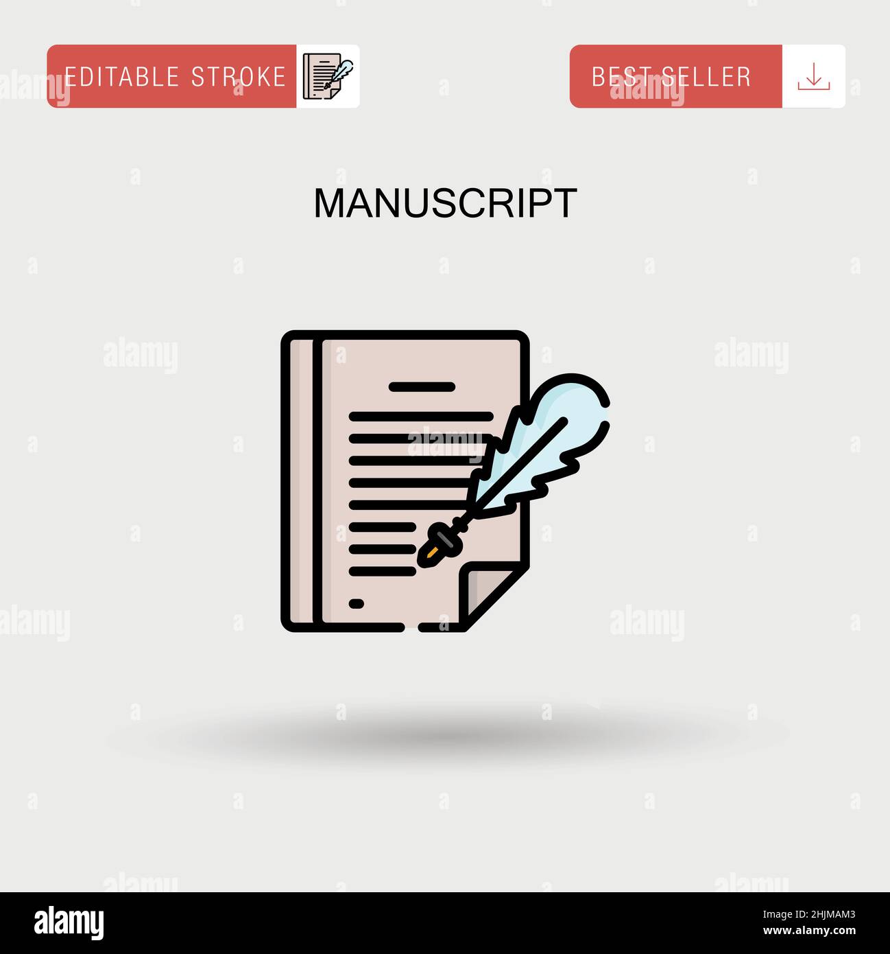 Manuscript Simple vector icon Stock Vector Image & Art - Alamy