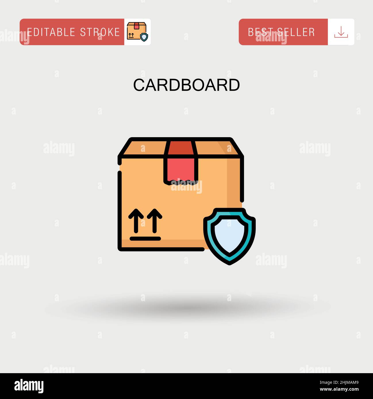 Cardboard Simple vector icon Stock Vector Image & Art - Alamy