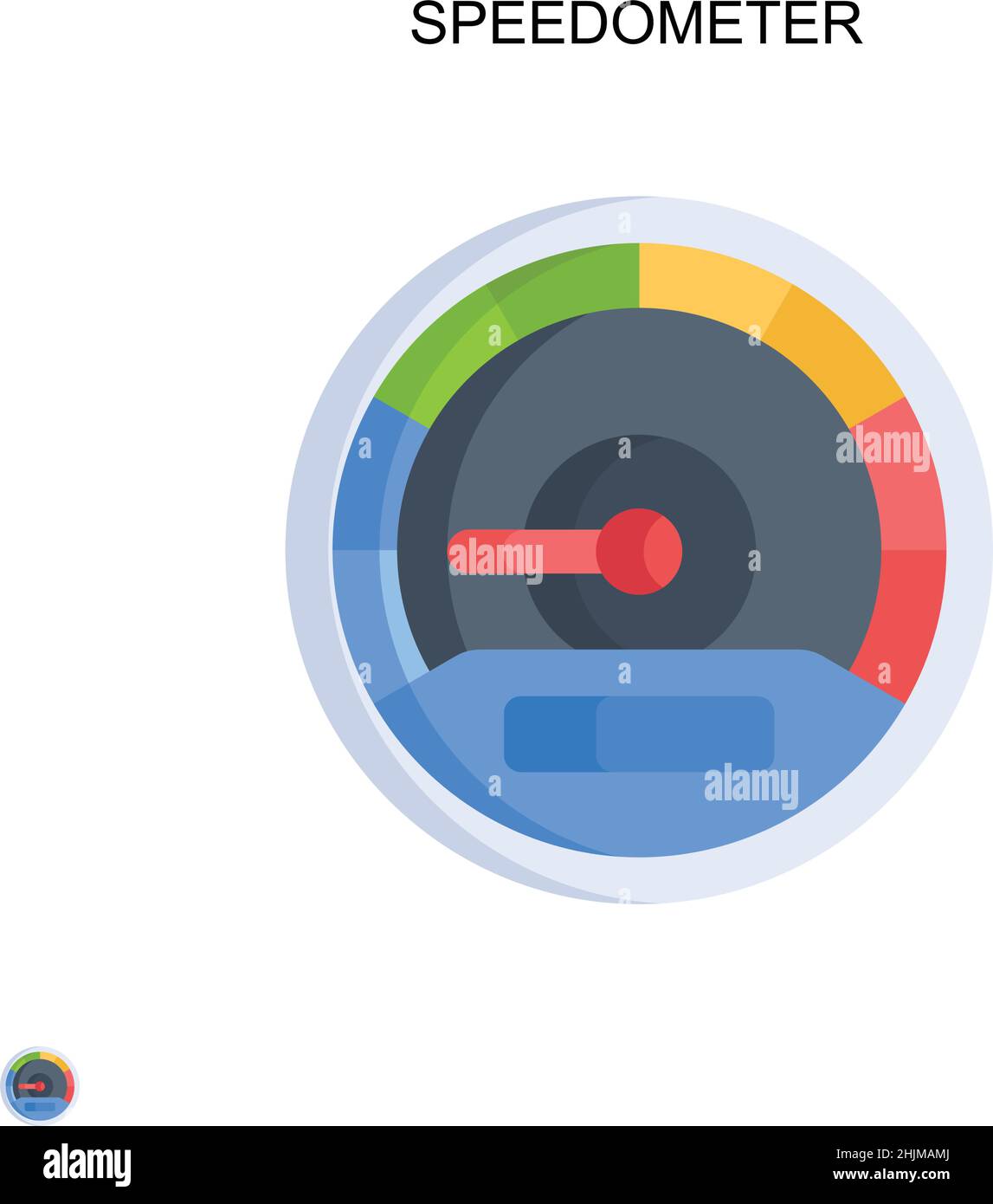 Speedometer Simple vector icon. Illustration symbol design template for ...