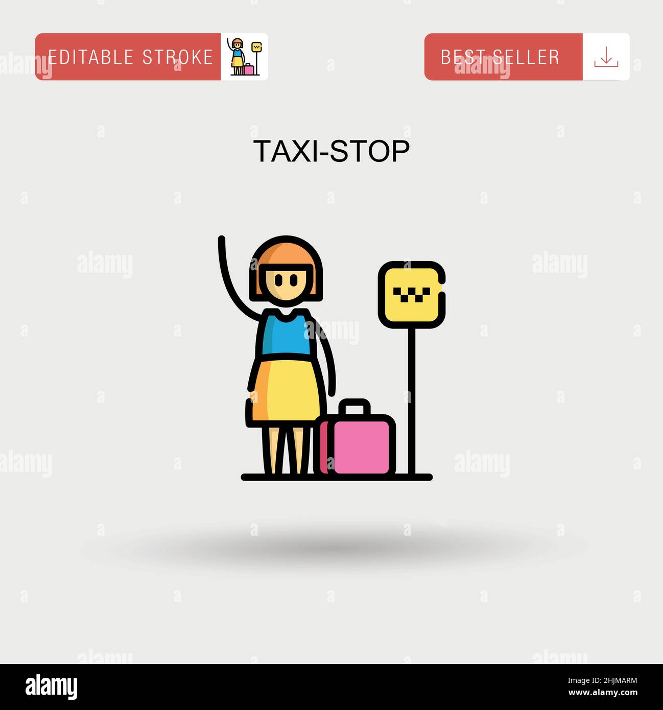 Bus stopping Stock Vector Images - Alamy