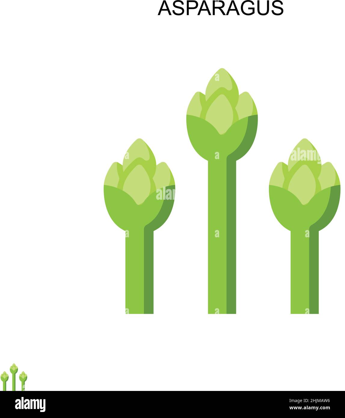 Asparagus Simple vector icon. Illustration symbol design template for web mobile UI element ...