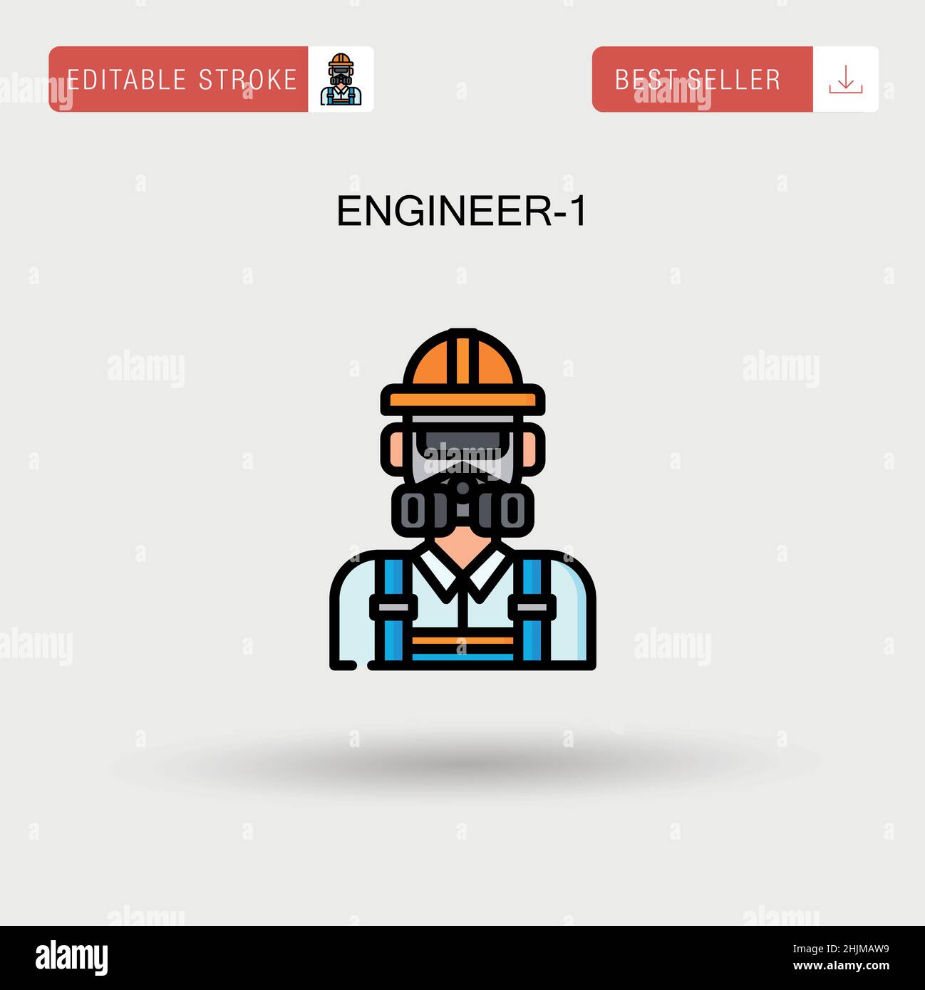 Engineer-1 Simple vector icon Stock Vector Image & Art - Alamy