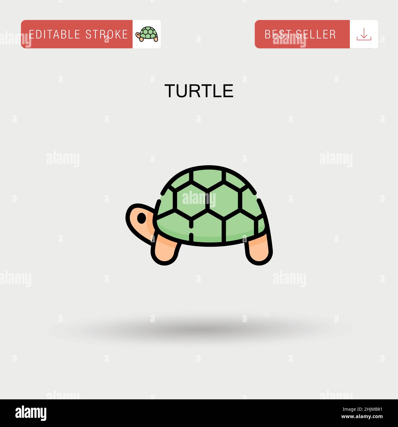 Turtle Simple vector icon Stock Vector Image & Art - Alamy