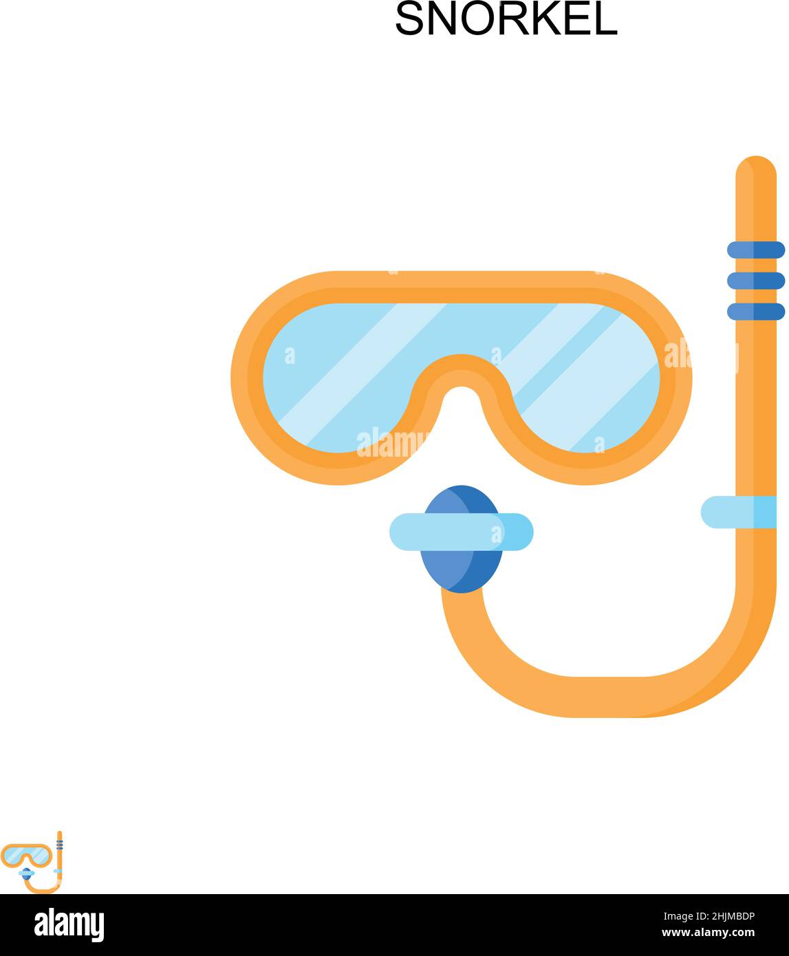 Snorkel Simple vector icon. Illustration symbol design template for web ...
