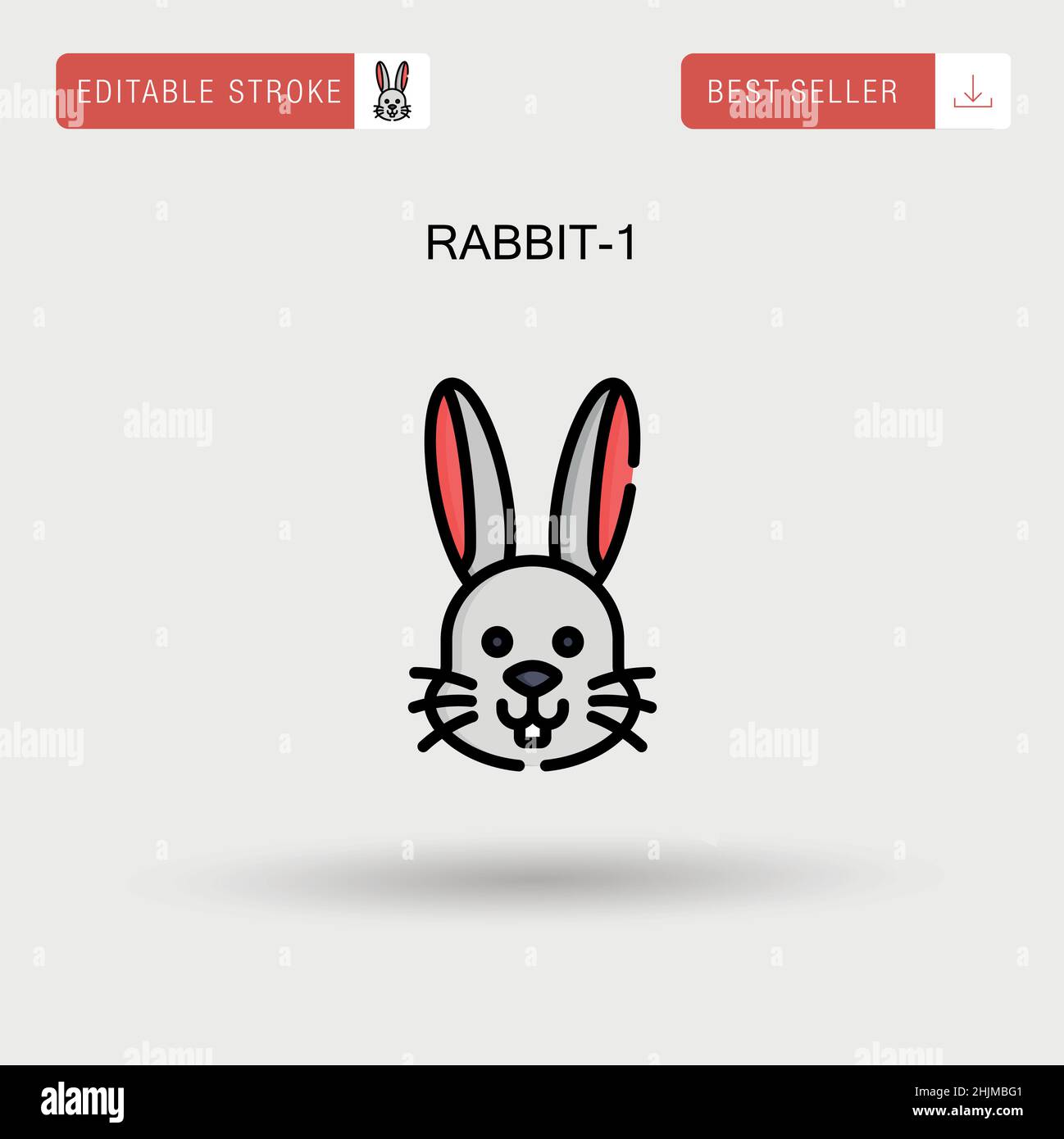 Simple rabbit icon hi-res stock photography and images - Alamy