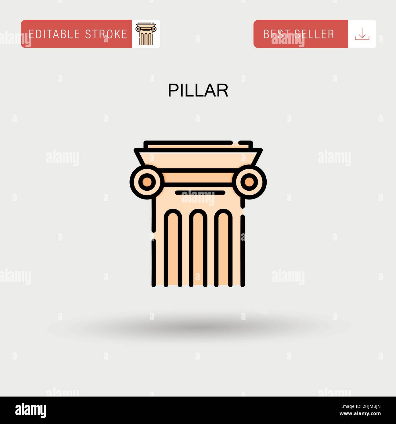 Pillar Simple vector icon Stock Vector Image & Art - Alamy
