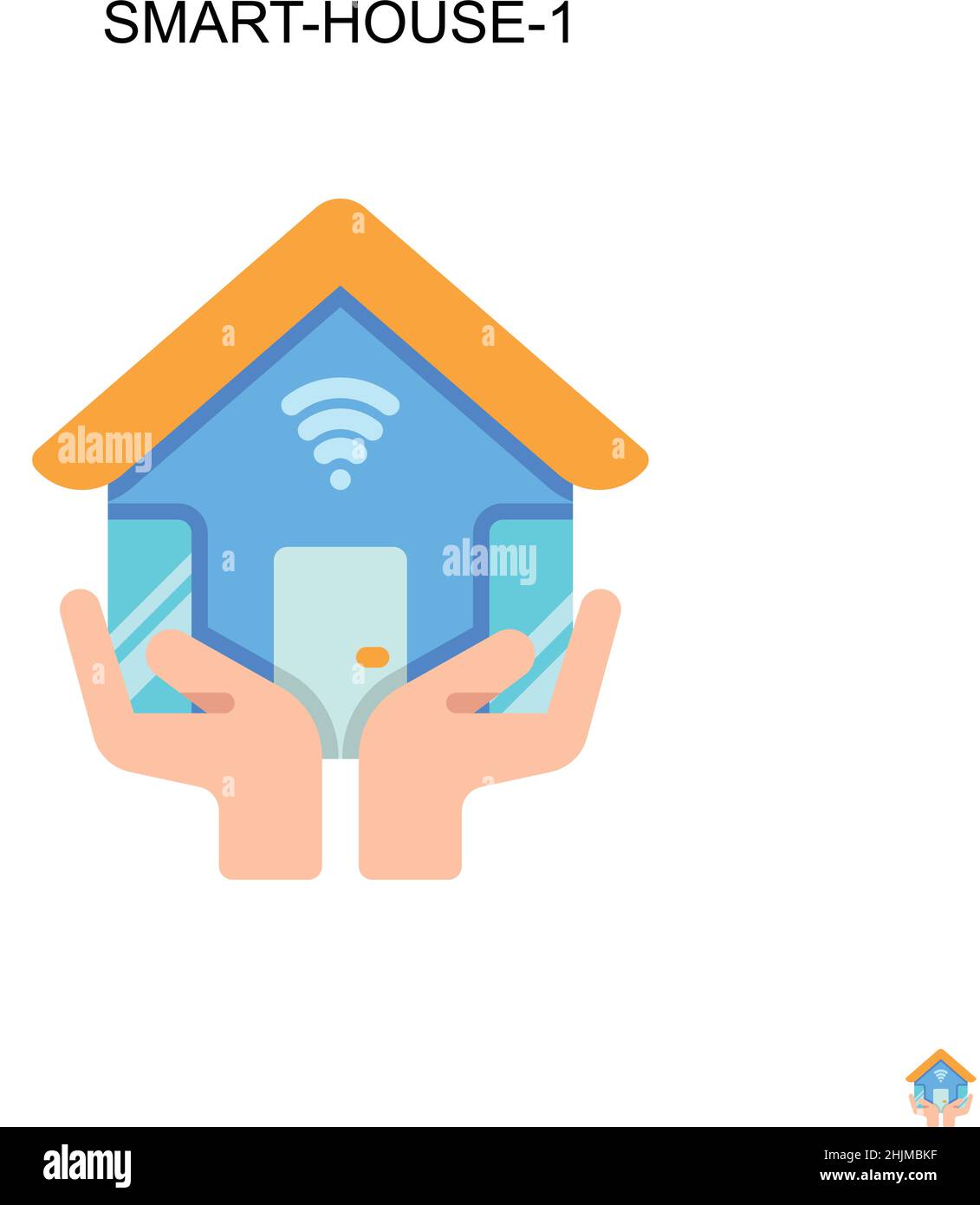 Smart-house-1 Simple vector icon. Illustration symbol design template ...