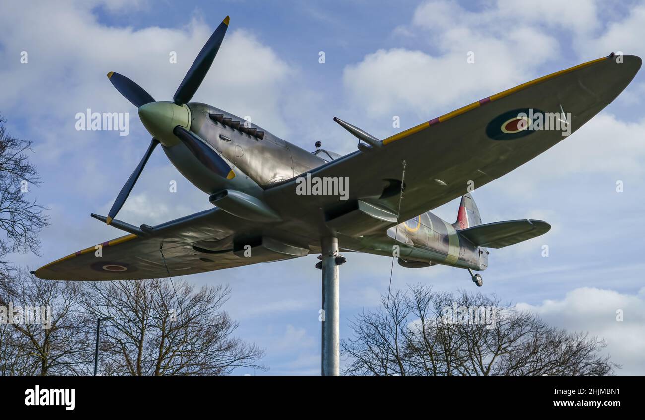 Secret Spitfire world war II fighter aircraft Memorial at the Memorial ...