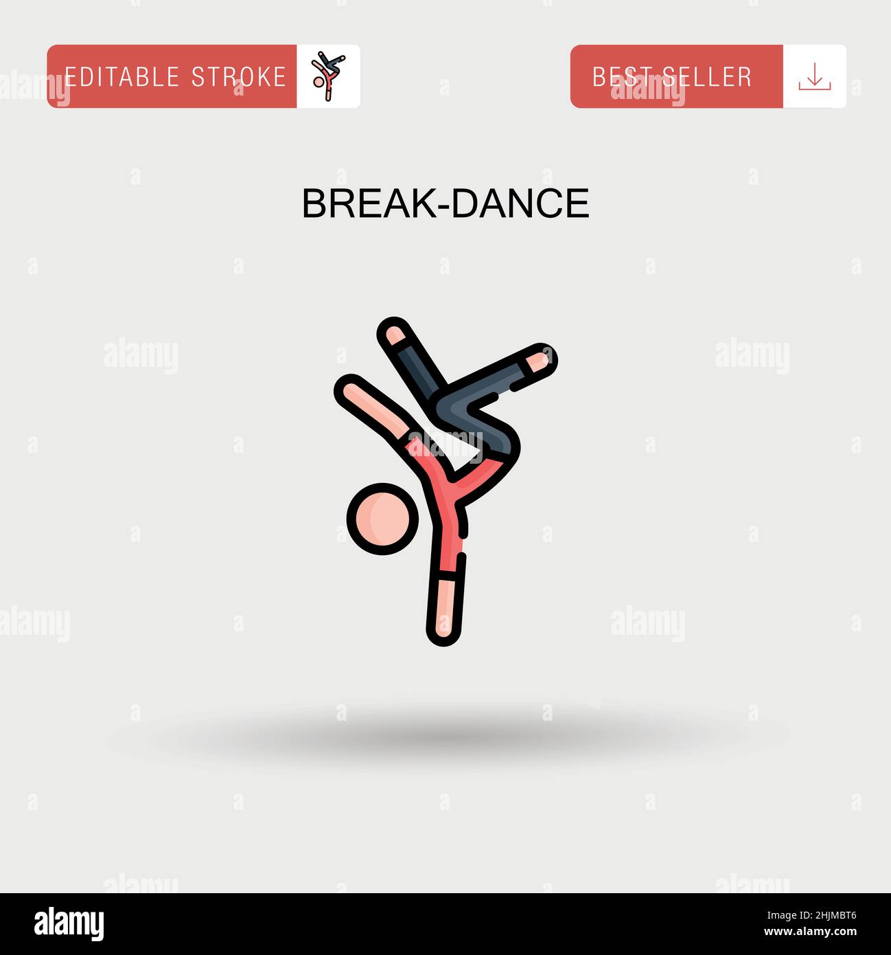 Break-dance Simple vector icon Stock Vector Image & Art - Alamy