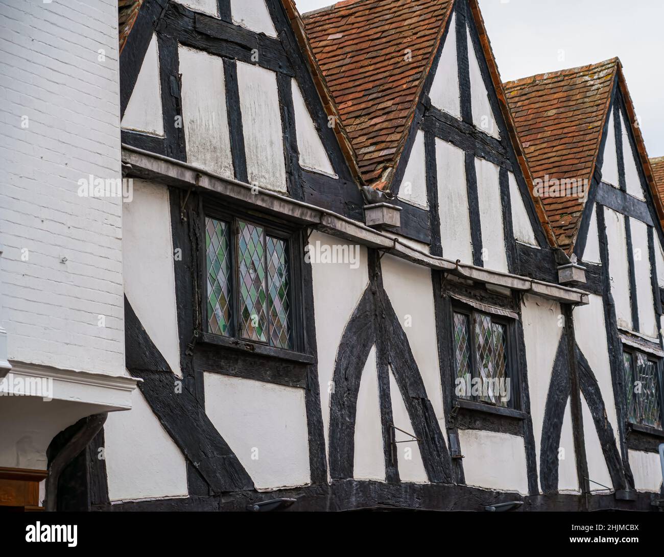 medieval building facade in Salisbury city centre wiltshire UK Stock ...