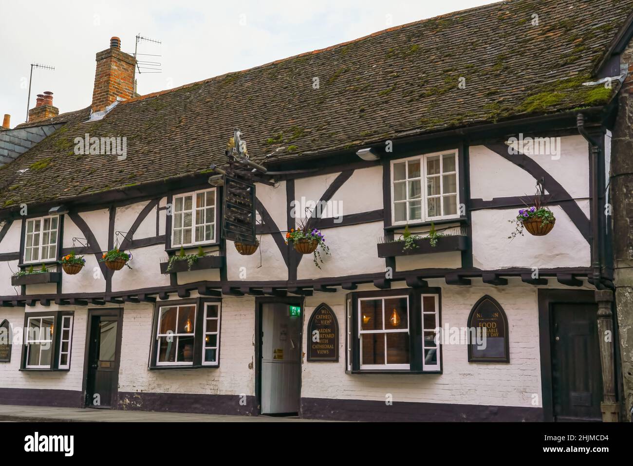 medieval building facade in Salisbury city centre wiltshire UK Stock ...