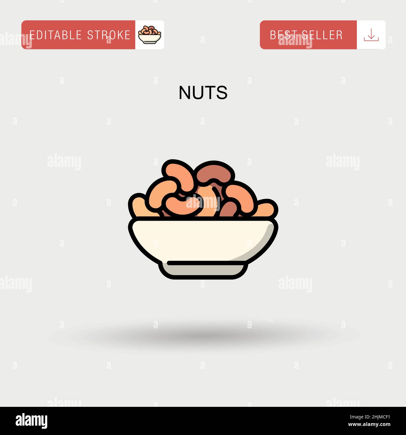 Nuts Simple vector icon Stock Vector Image & Art - Alamy